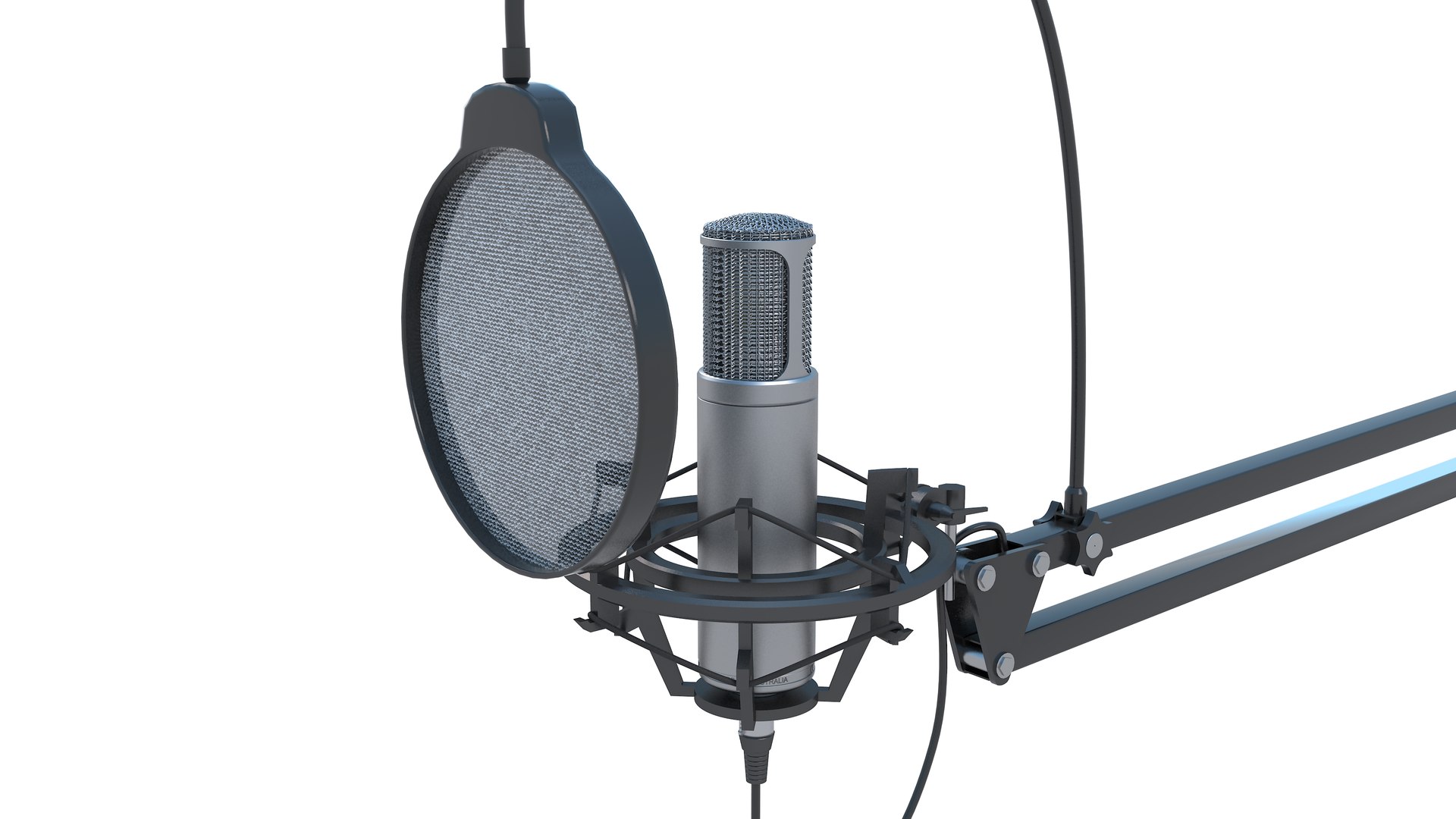 3D Condenser Microphone With Stand Model - TurboSquid 1822349