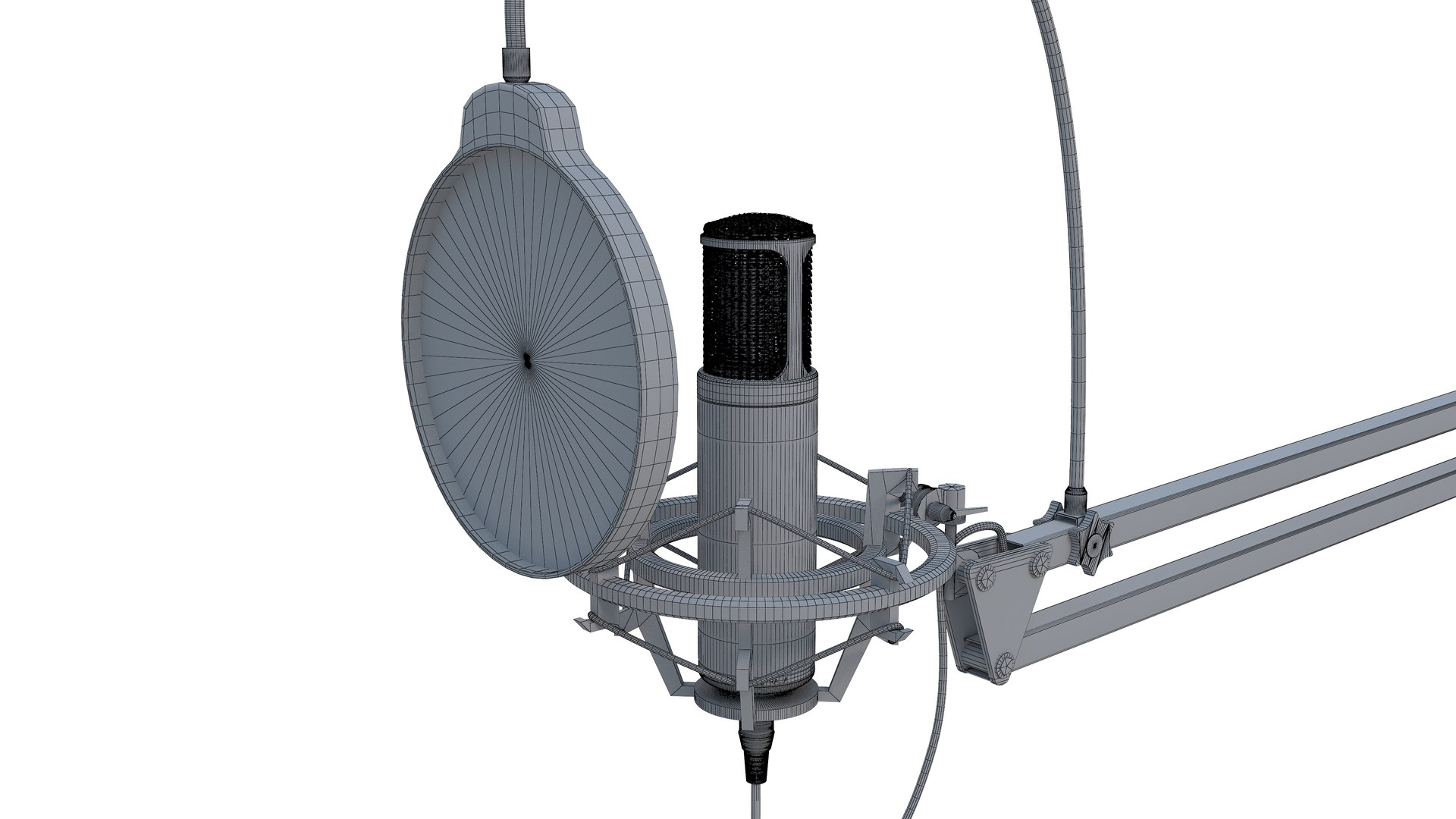 3D Condenser Microphone With Stand Model - TurboSquid 1822349