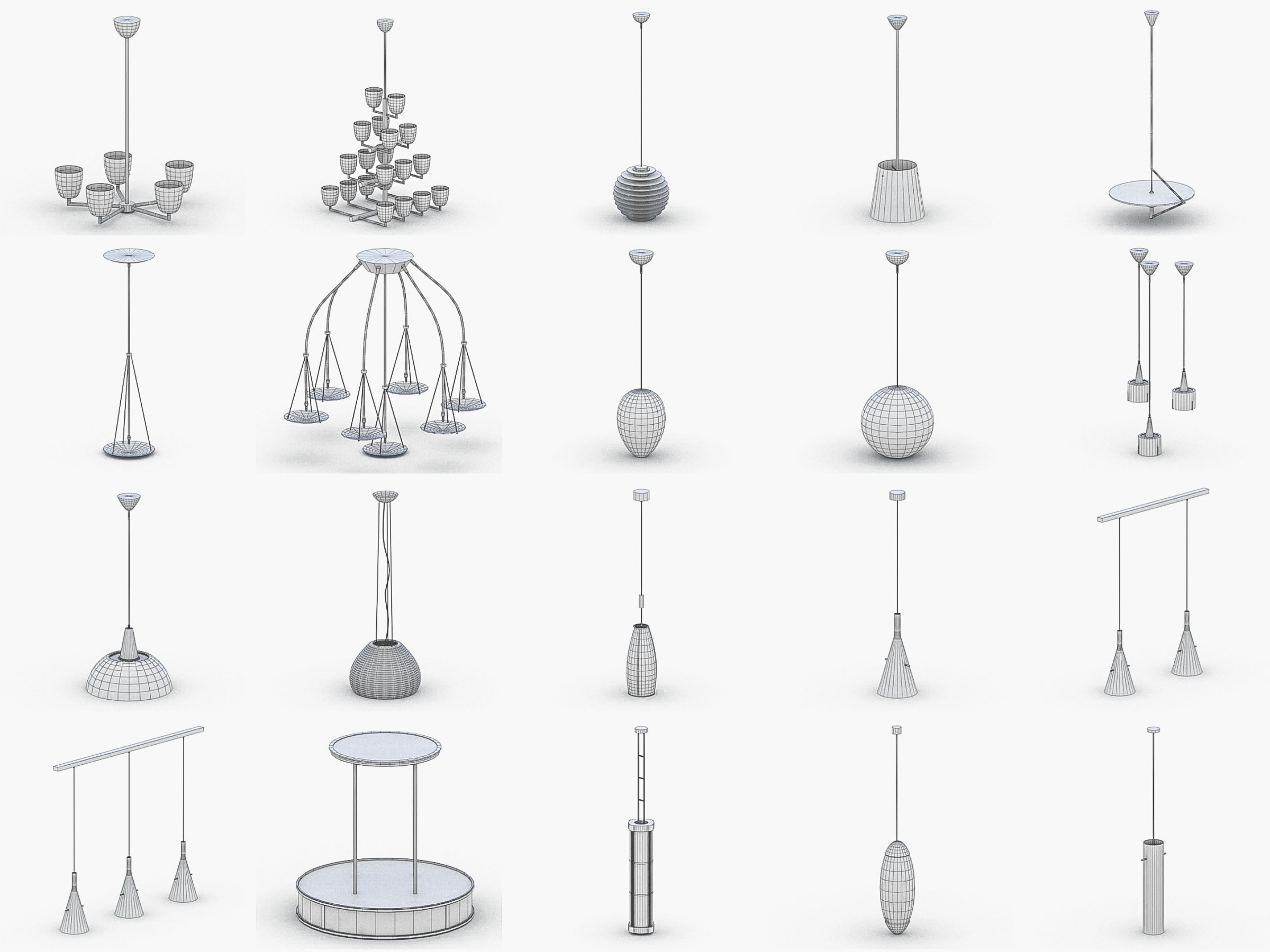 3D light fixtures - 160 model - TurboSquid 1219397