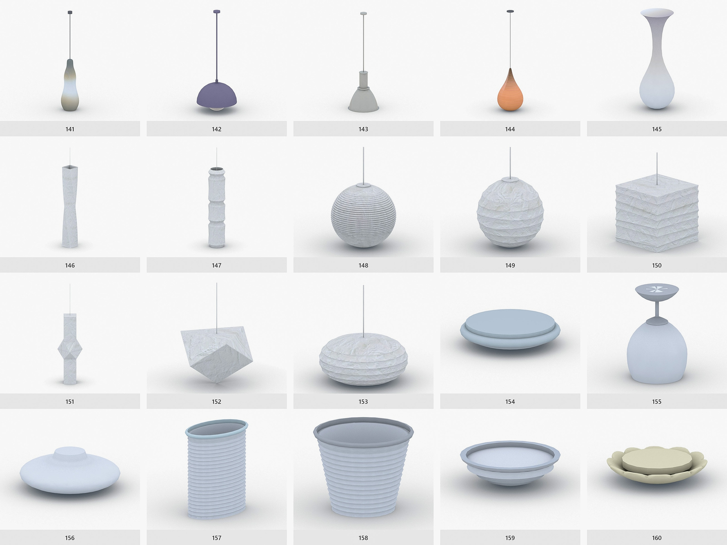 3D light fixtures - 160 model - TurboSquid 1219397