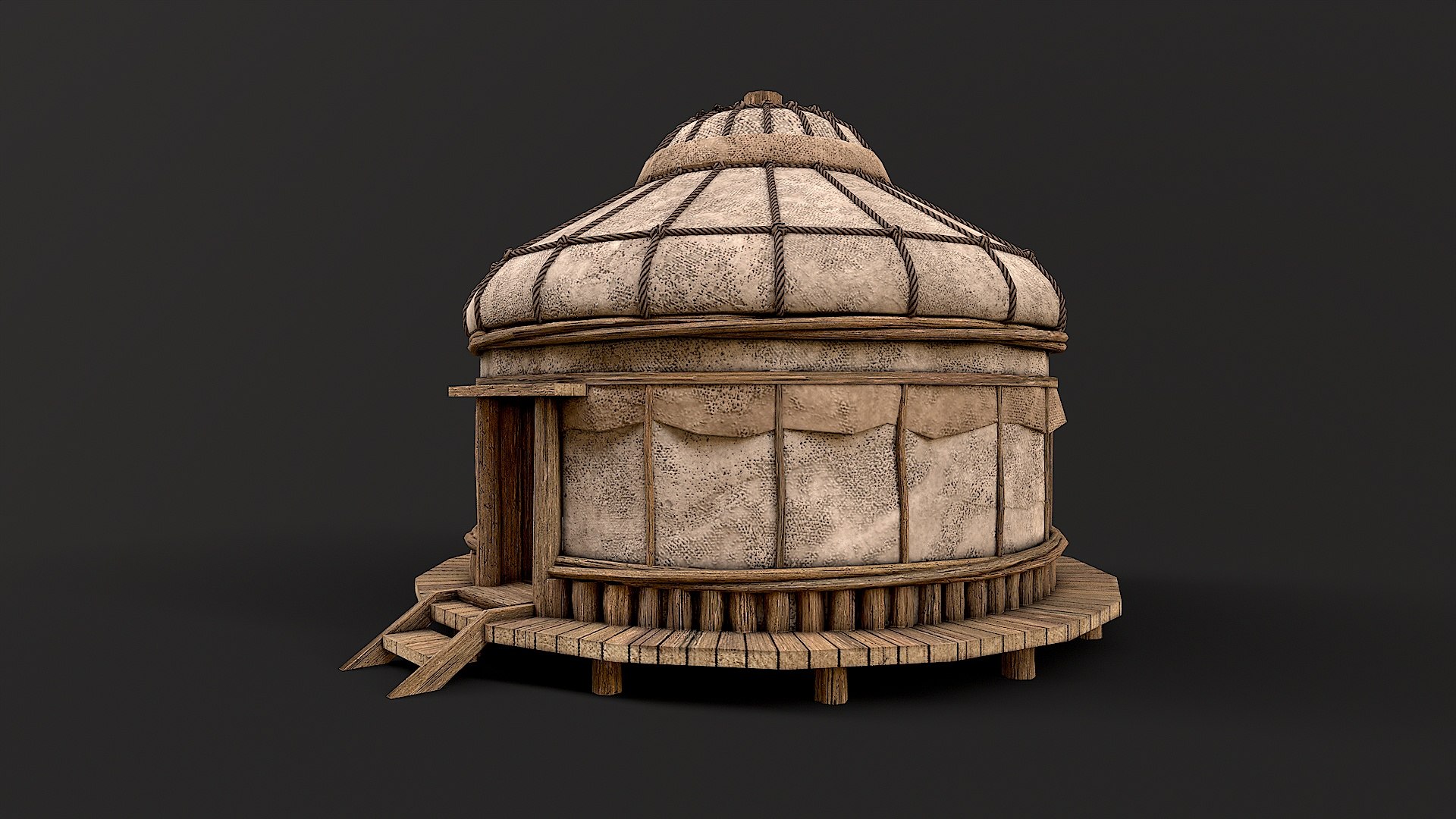 Traditional Yurt Nomads Tent With Interior 3 Model - TurboSquid 2360340