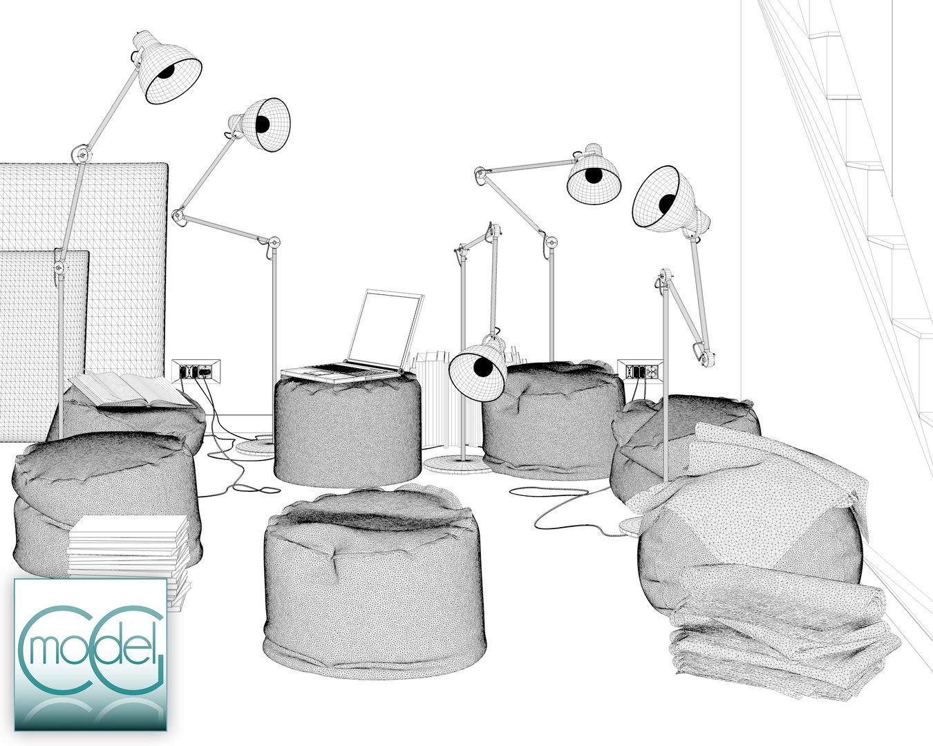 object interior set 3ds