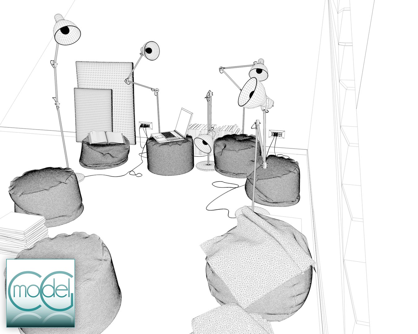 object interior set 3ds