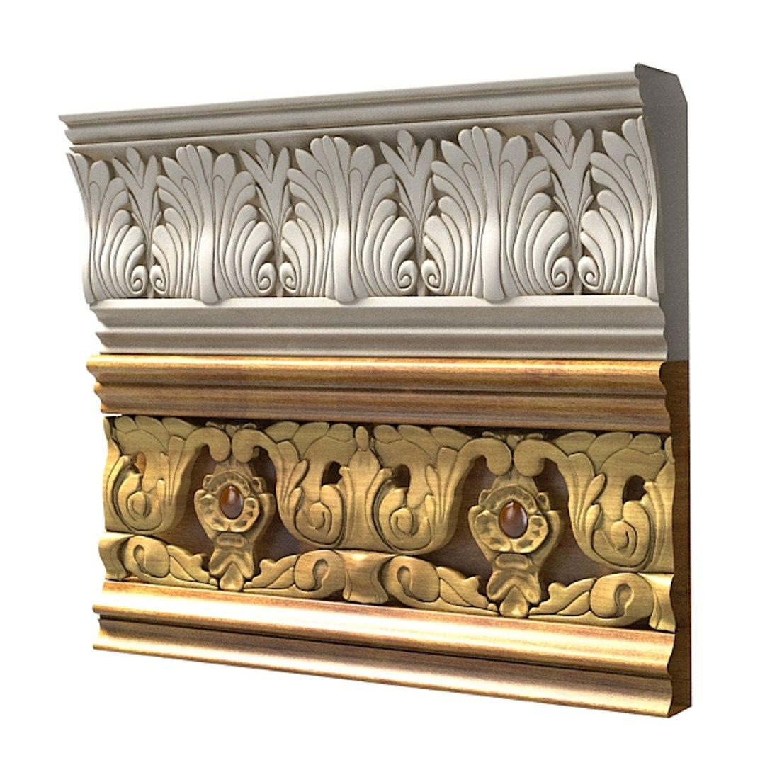 3d Model Of Classic Plaster Baroque