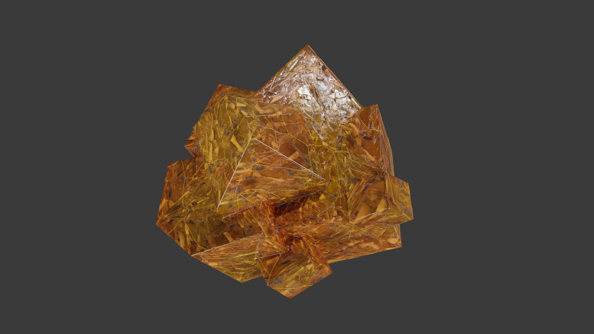 3D Stylized Orange Magic Crystal - TurboSquid 2146274