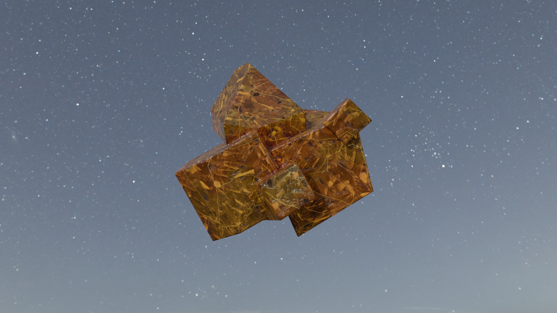 3D Stylized Orange Magic Crystal - TurboSquid 2146274