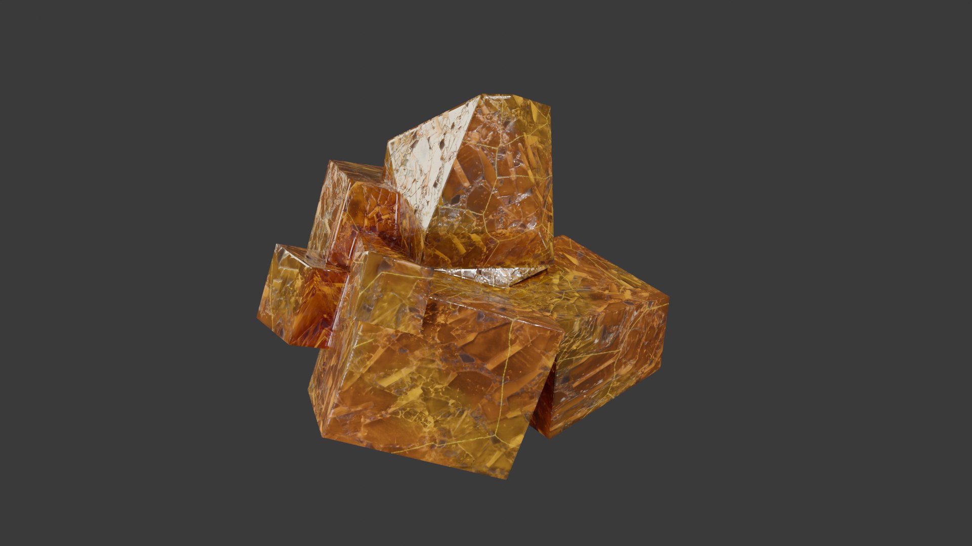 3D Stylized Orange Magic Crystal - TurboSquid 2146274