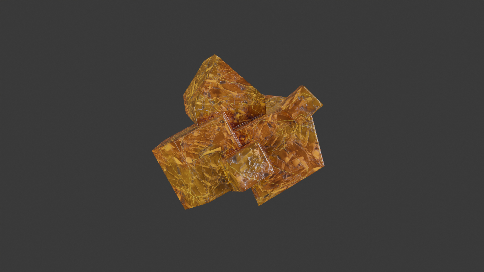 3D Stylized Orange Magic Crystal - TurboSquid 2146274