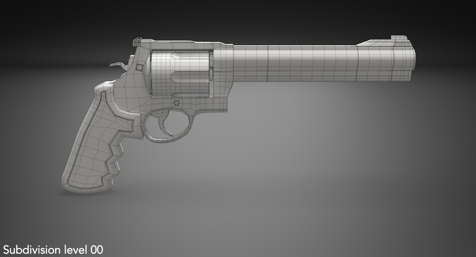 Magnum 44 Revolver 3d Model