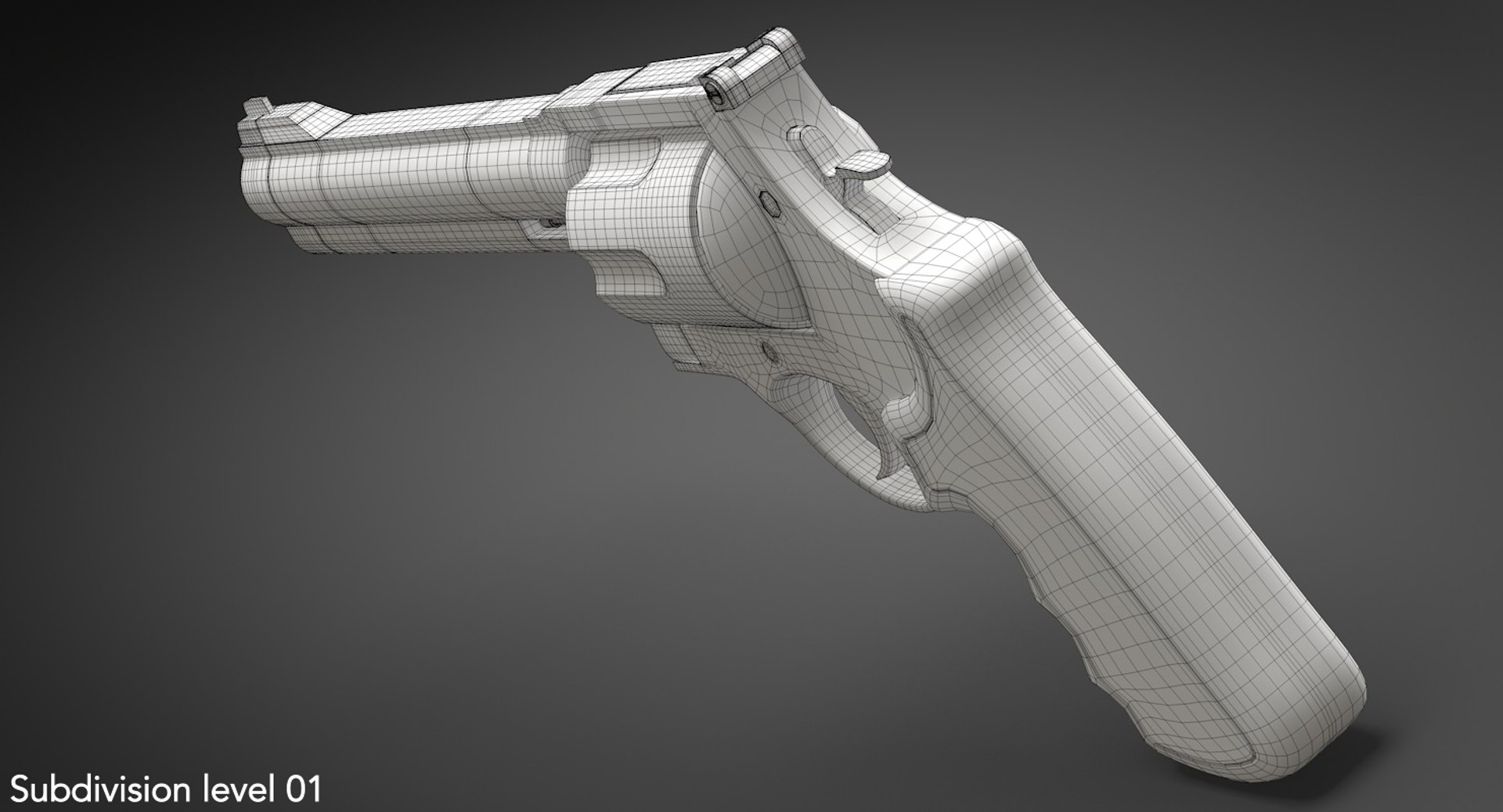 Magnum 44 Revolver 3d Model