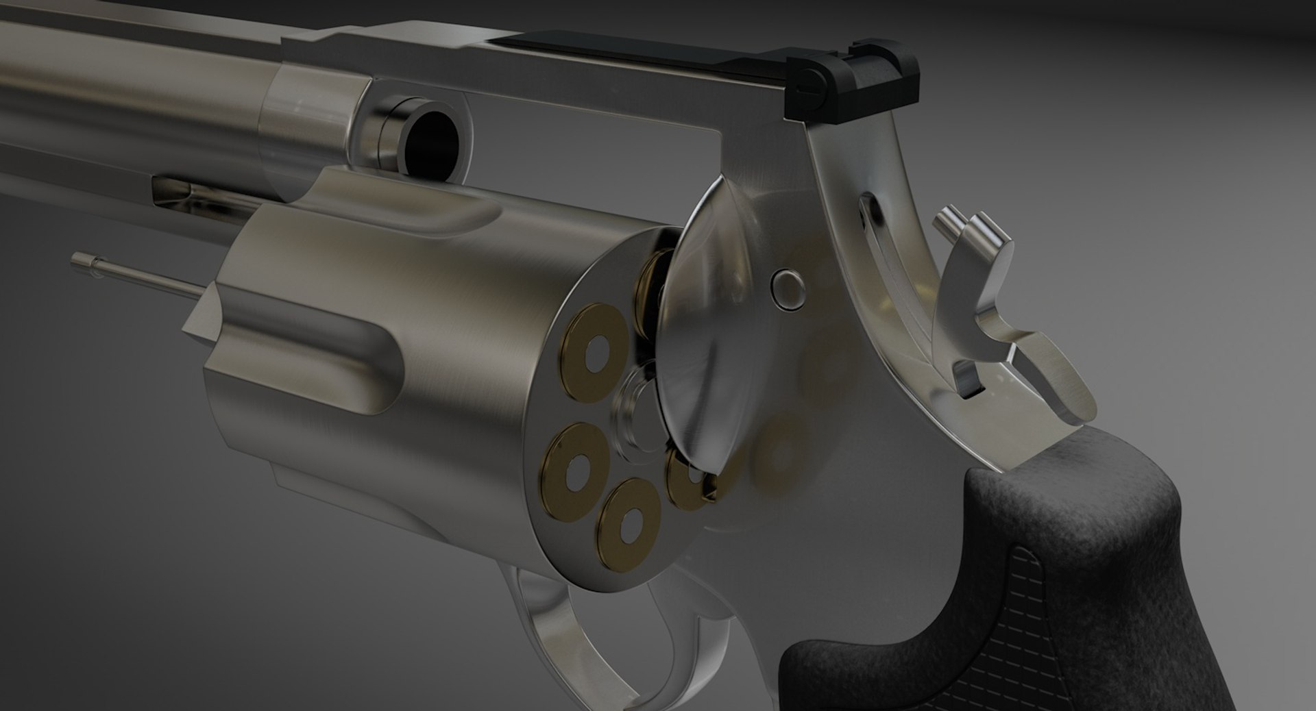 Magnum 44 Revolver 3d Model