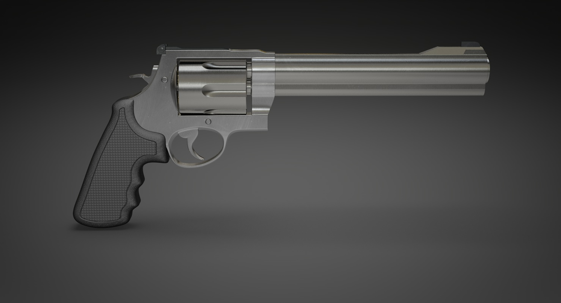 Magnum 44 Revolver 3d Model