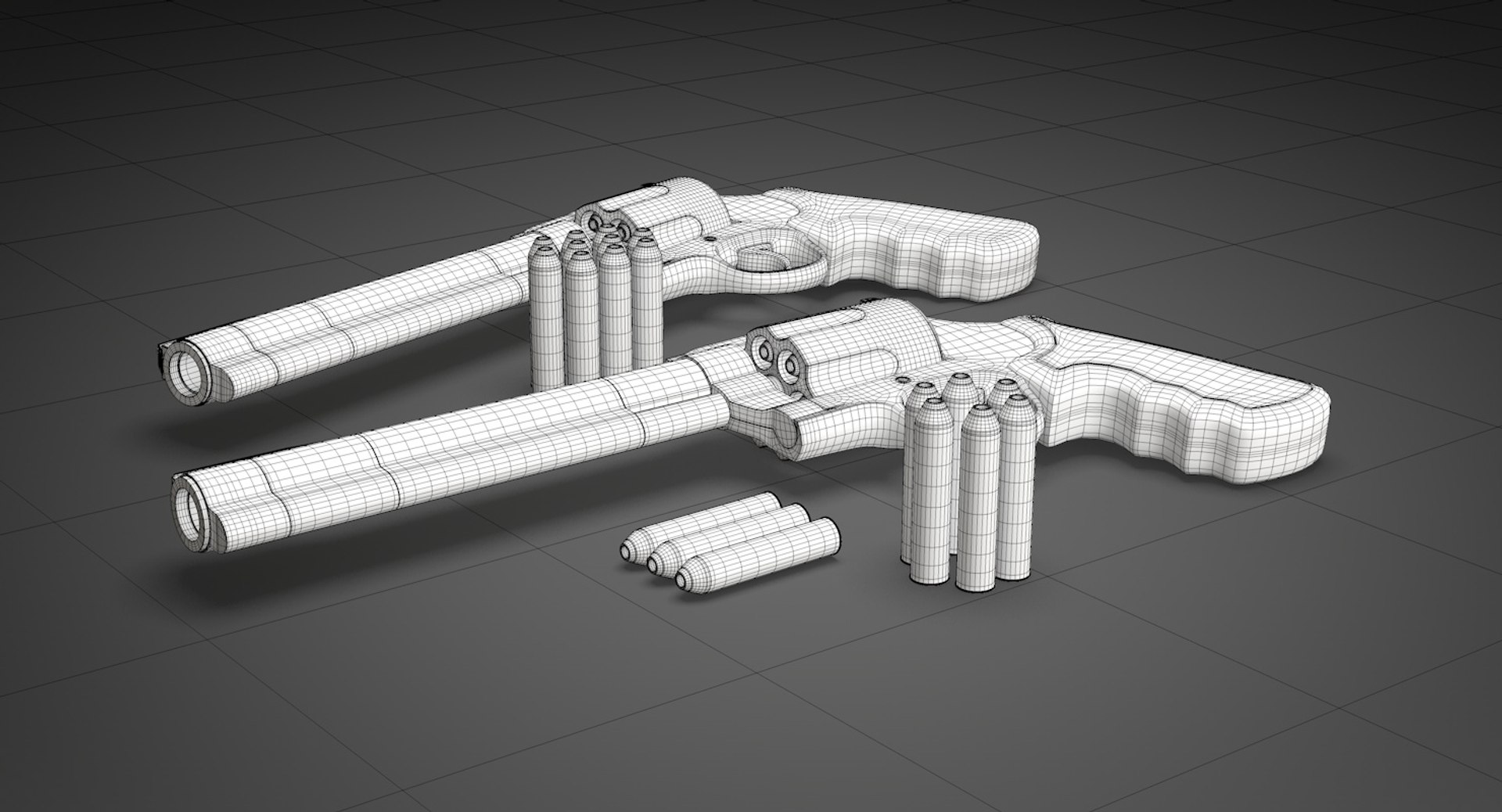 Magnum 44 Revolver 3d Model