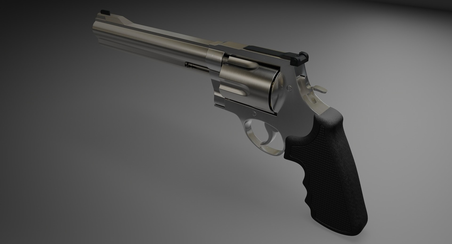 Magnum 44 Revolver 3d Model