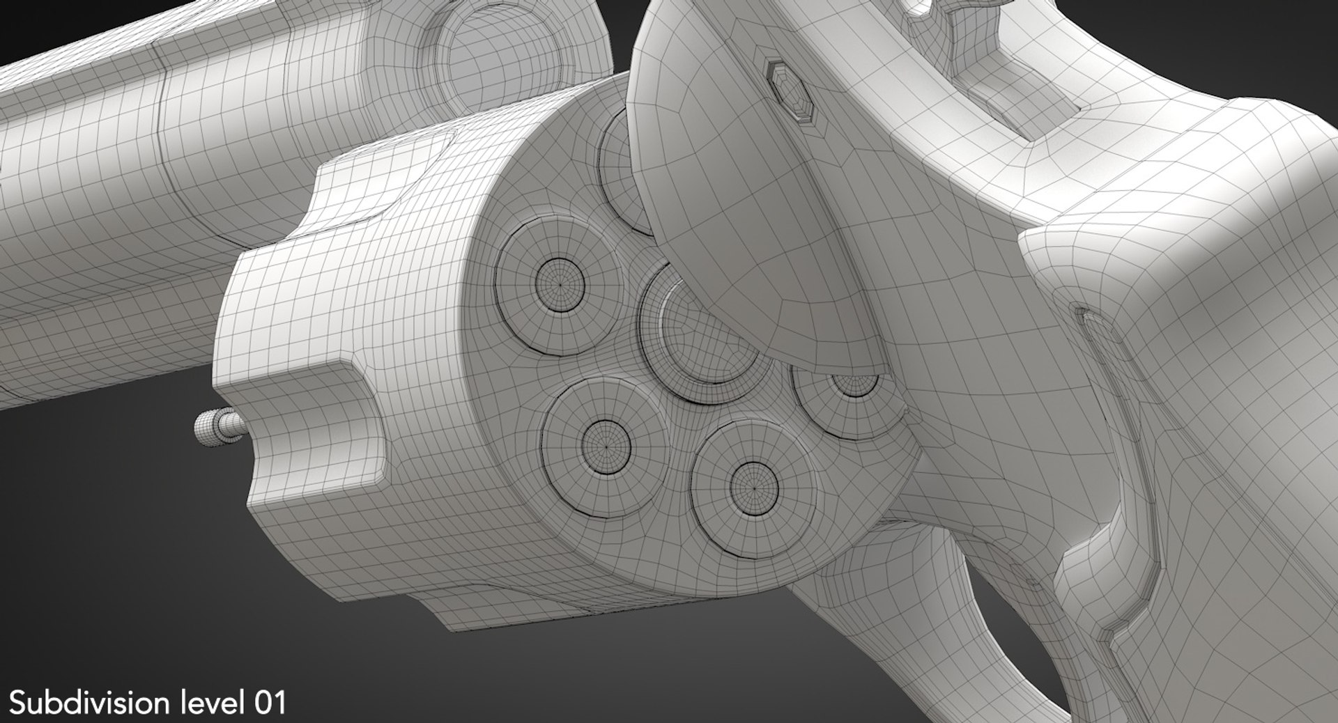 Magnum 44 Revolver 3d Model