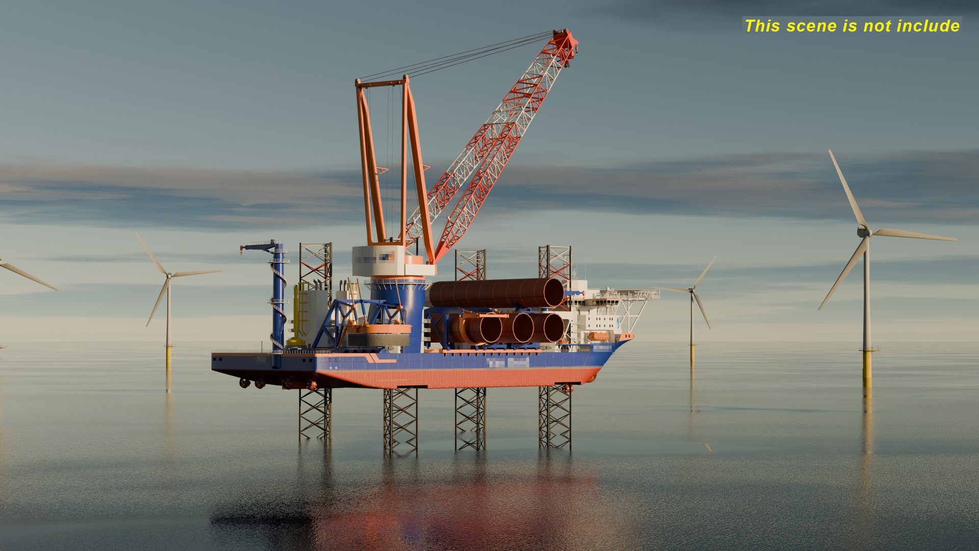 3D Offshore Installation Vessel - TurboSquid 2320697