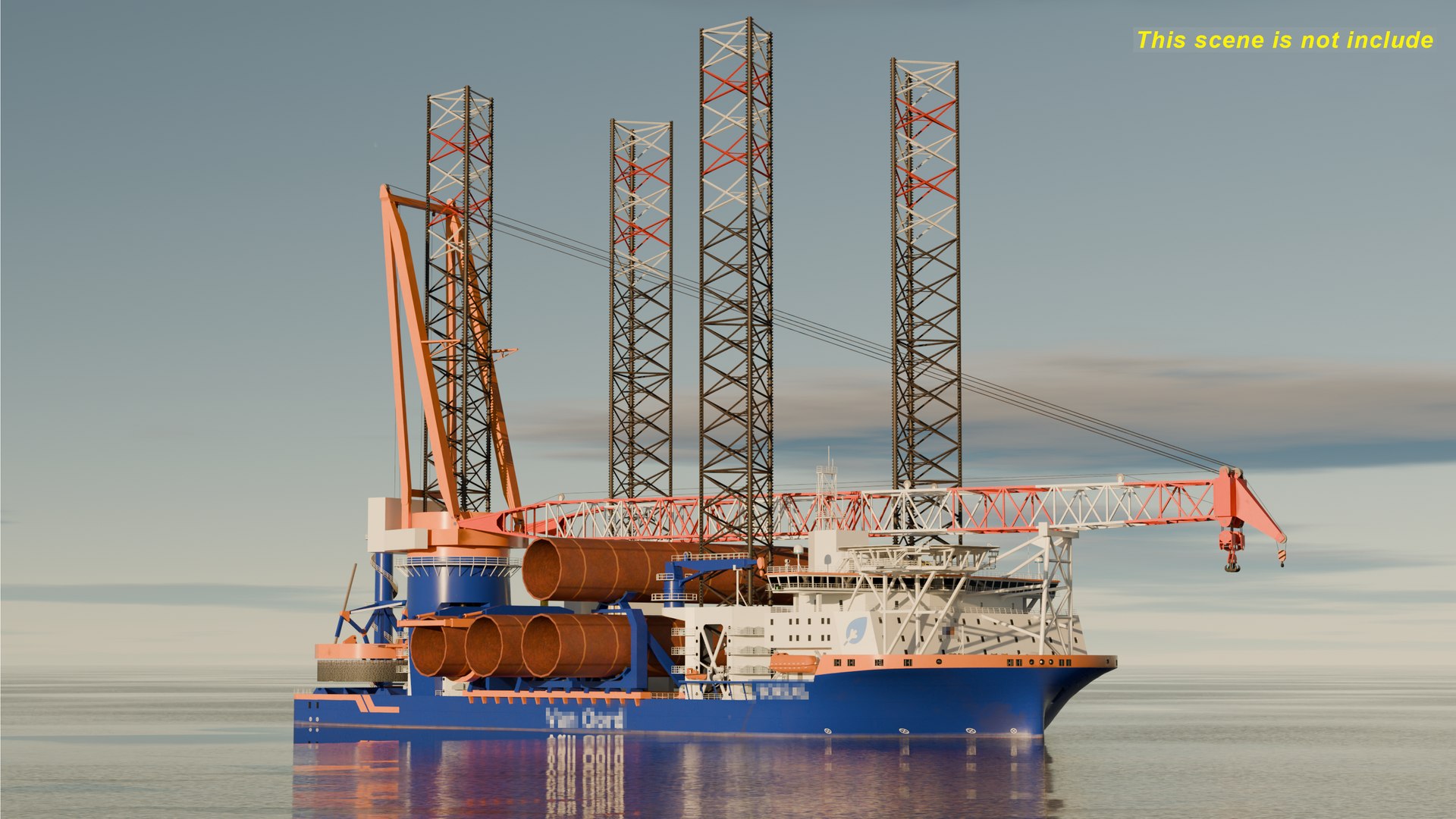 3D Offshore Installation Vessel - TurboSquid 2320697