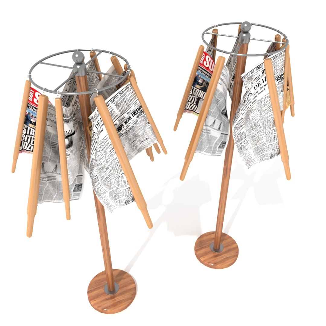 3d Model Newspaper Stand