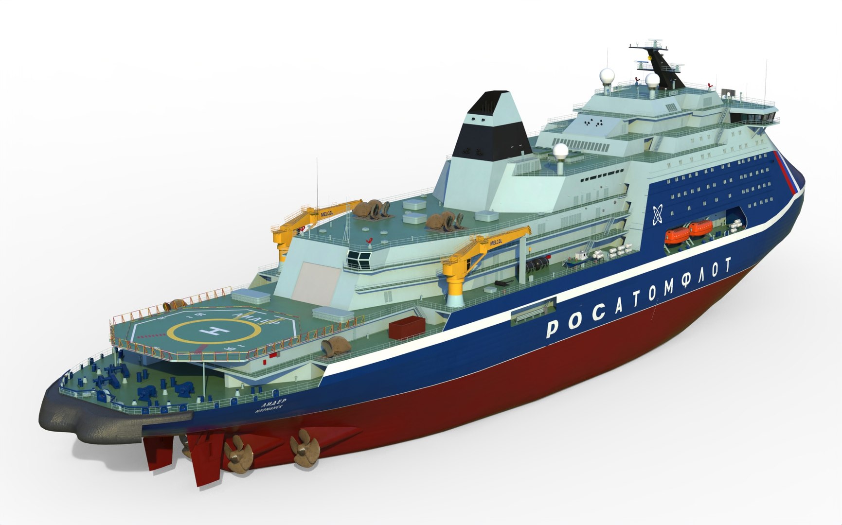 3D Icebreaker Lider Project 10510 Model - TurboSquid 2188242