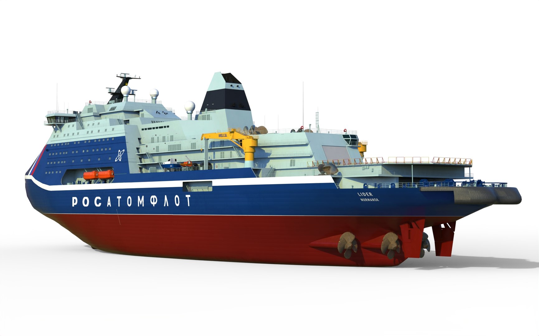3D Icebreaker Lider Project 10510 Model - TurboSquid 2188242