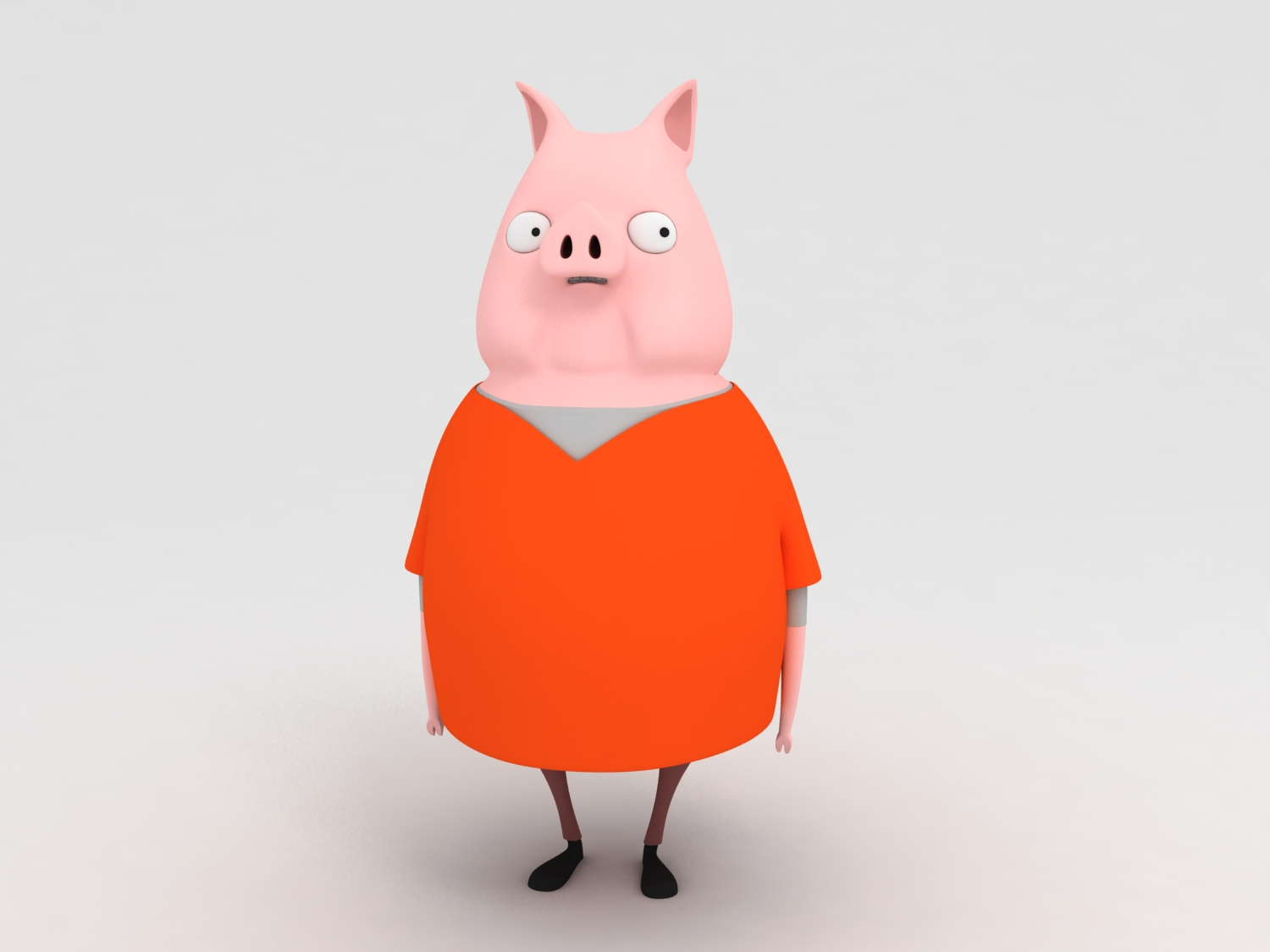 Piggy cartoon character 3D model - TurboSquid 1159226