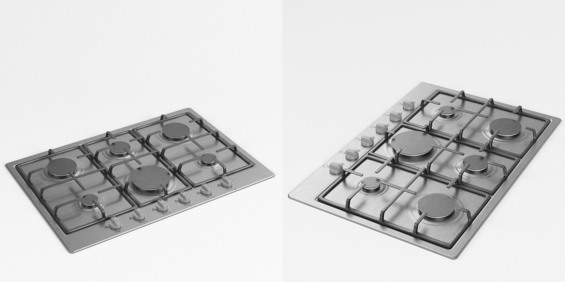 6 Burners Gas Hob Model - TurboSquid 1995863