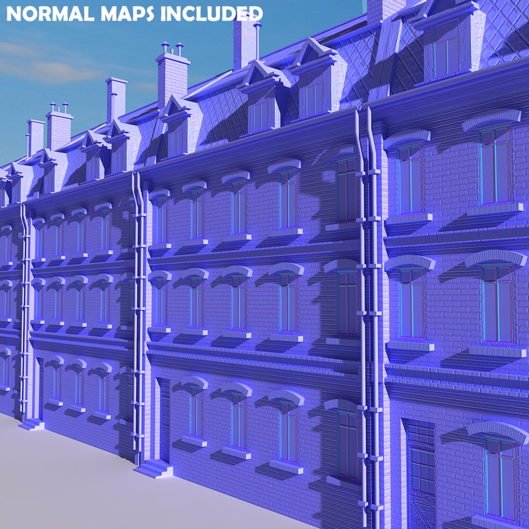 3d Model City Block Building 08