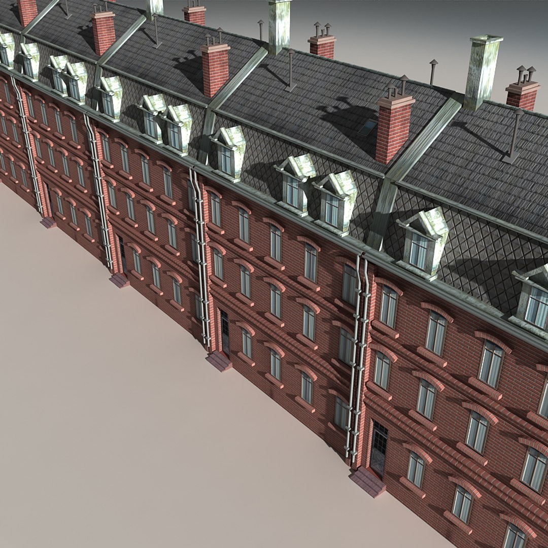 3d Model City Block Building 08