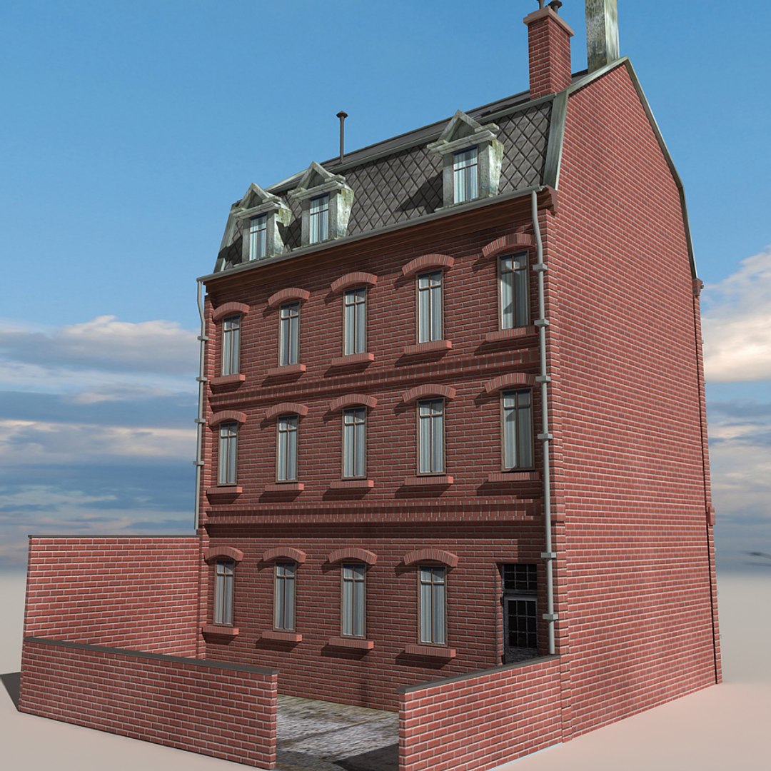 3d Model City Block Building 08