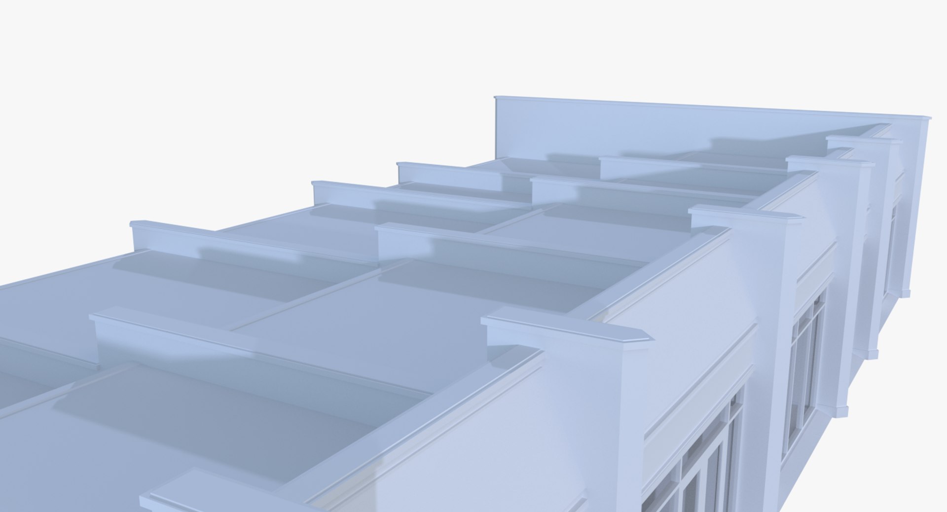 3d Strip Mall Store Unit