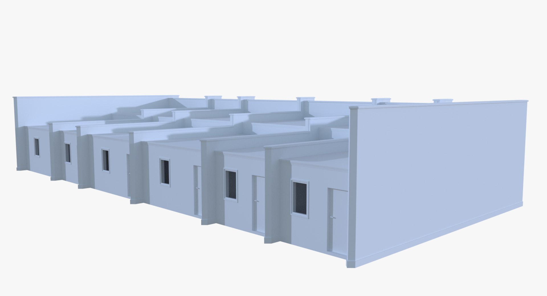 3d Strip Mall Store Unit