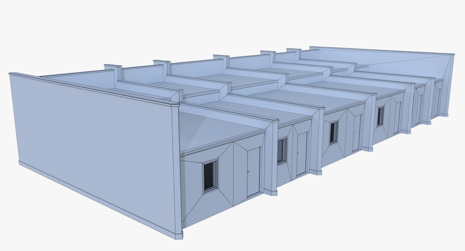 3d Strip Mall Store Unit