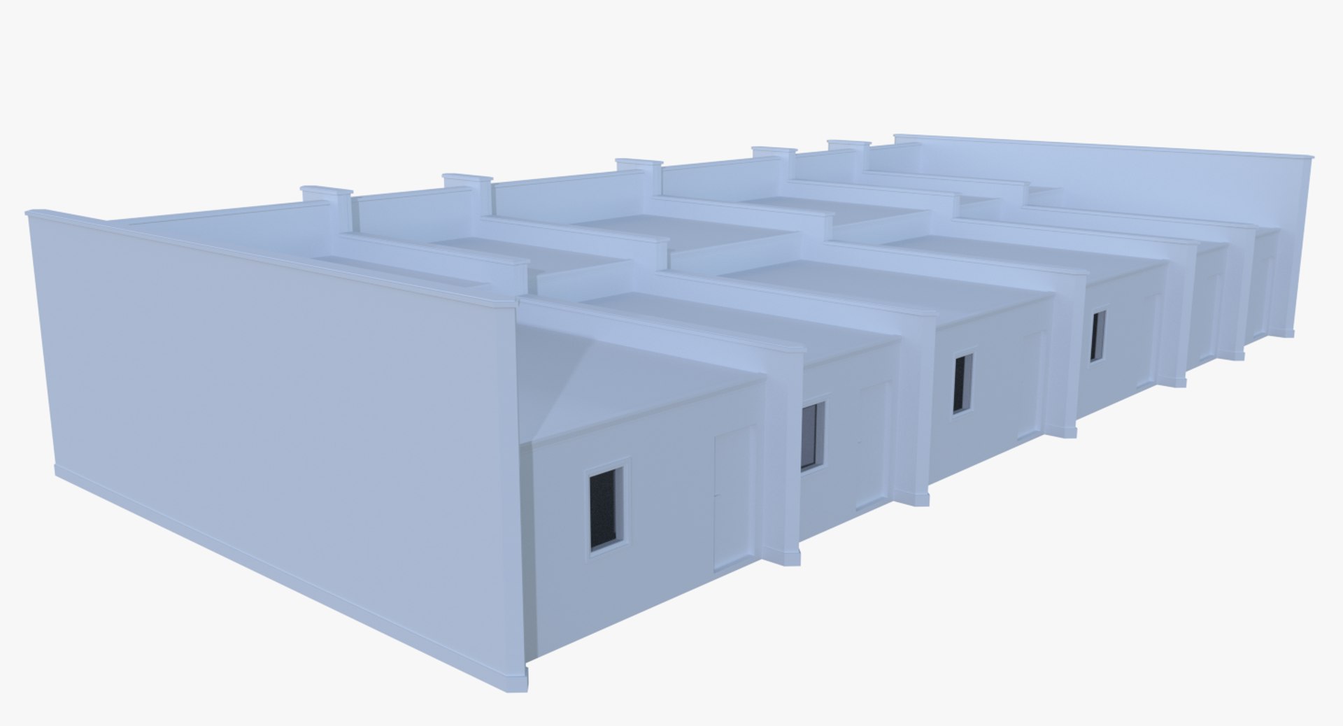 3d Strip Mall Store Unit