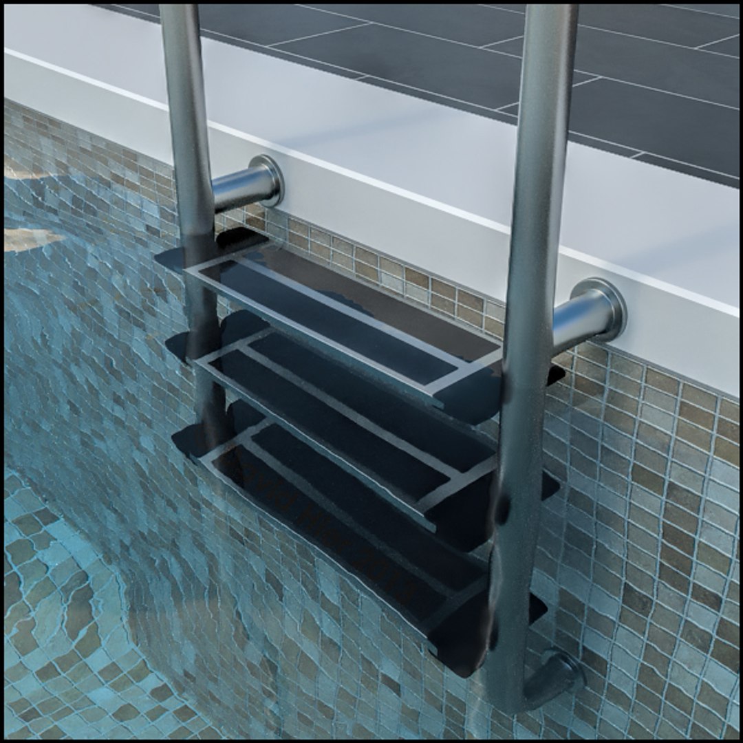 Ladder Steps Swimming Pool 3d Obj