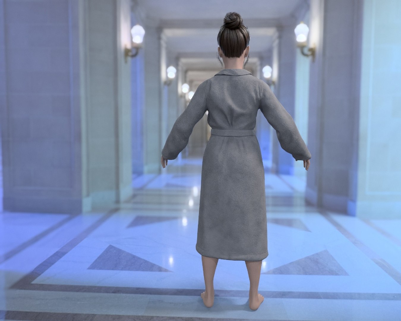 3D Bathrobe Model - TurboSquid 2325570
