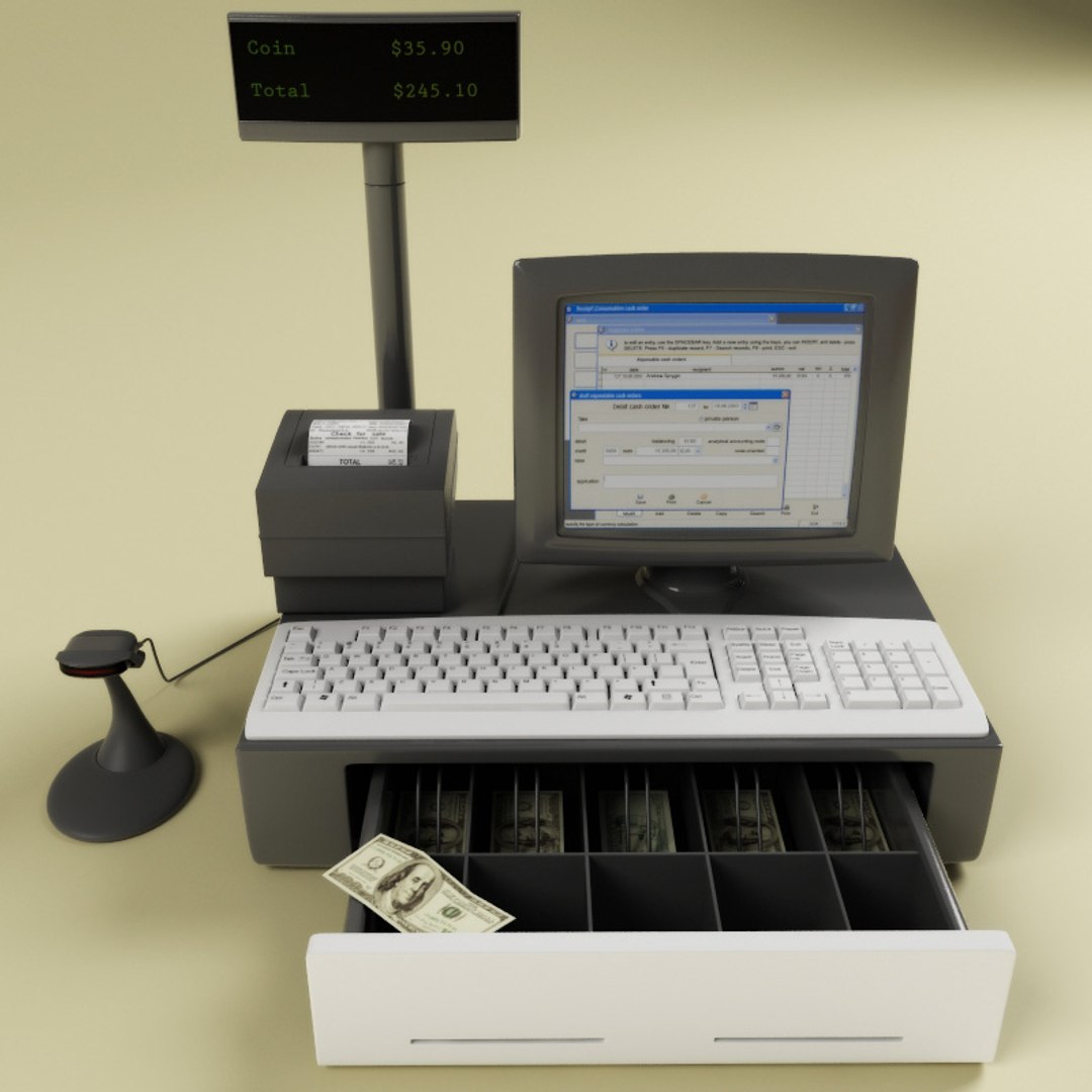 3d Cash Register Model