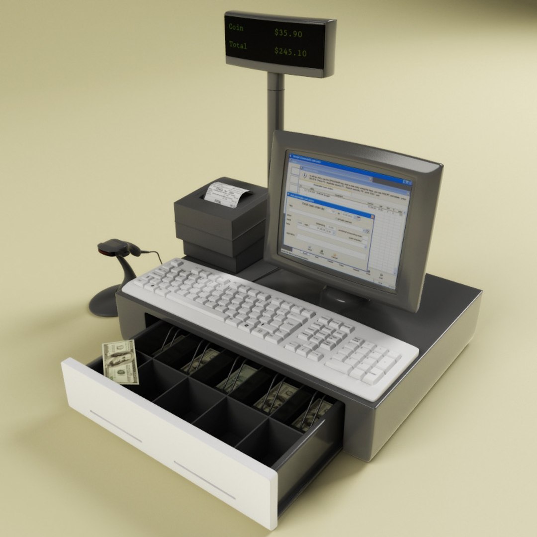 3d Cash Register Model