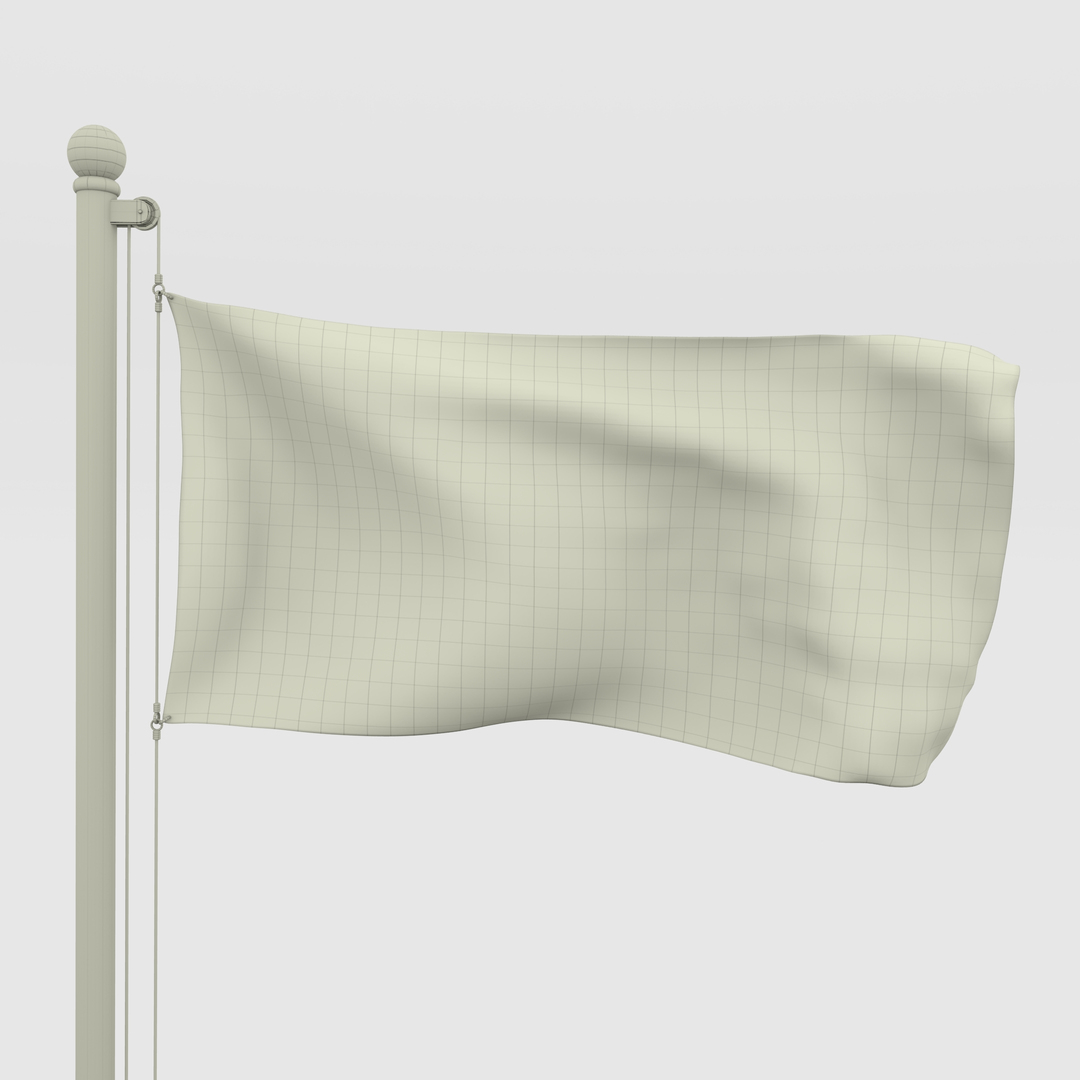 3d obj flag pole