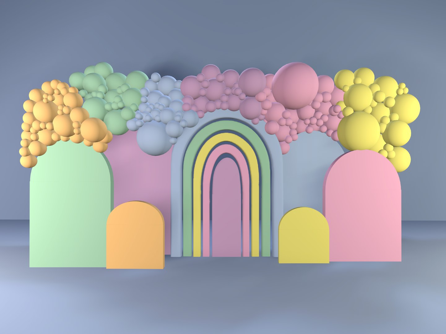 3d background gender baby party 3D model - TurboSquid 1976128