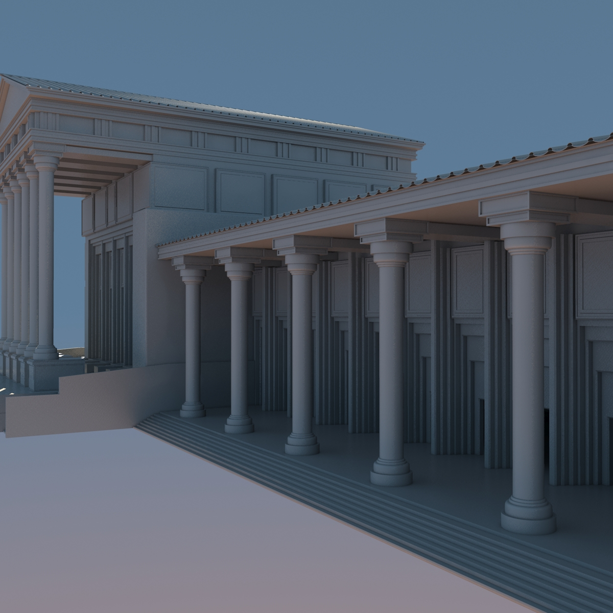 3ds max ancient greek palace