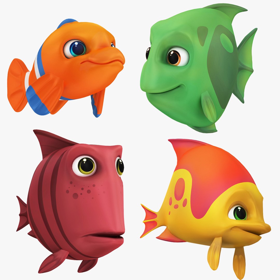 Cartoon Small Fish Collection 1 3D model - TurboSquid 2072721