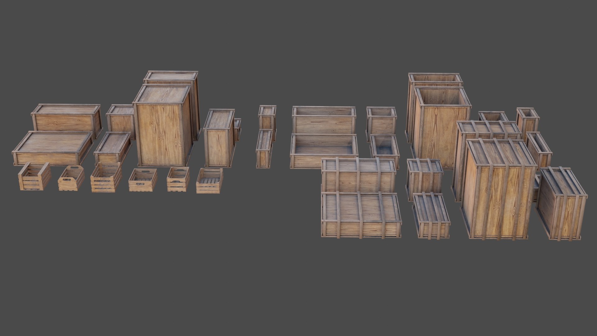 3D Wooden Box Model - TurboSquid 2230782