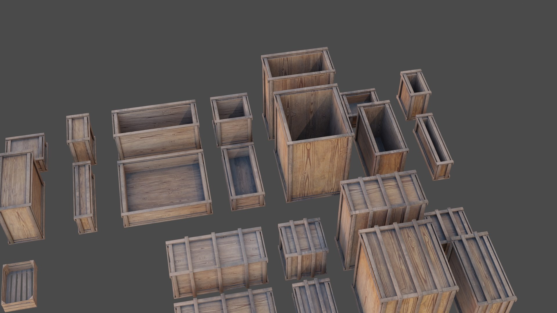 3D Wooden Box Model - TurboSquid 2230782
