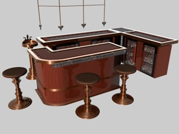 Low Poly Bar Counter 3D Models for Download | TurboSquid