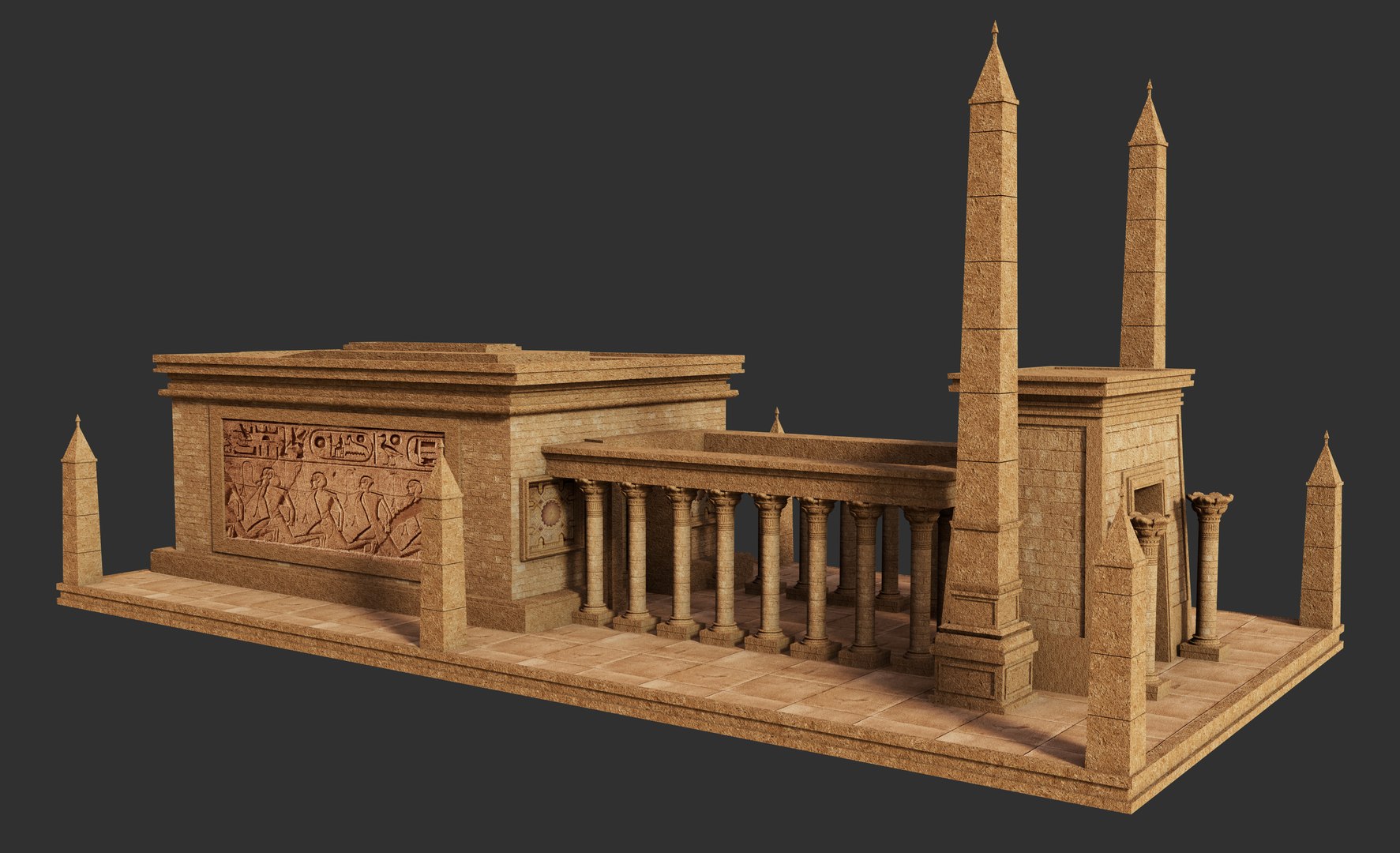 Ancient Egyptian Temple 3D Model - TurboSquid 2253746