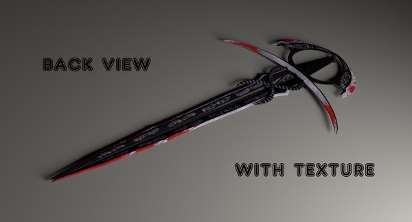 fantasy sword 3d obj