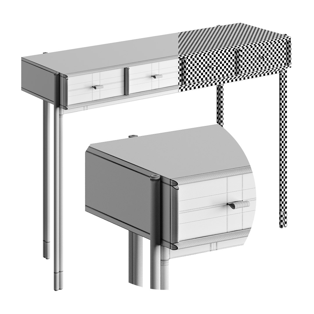 Porada Bayus Console Table 3D Model - TurboSquid 1971179