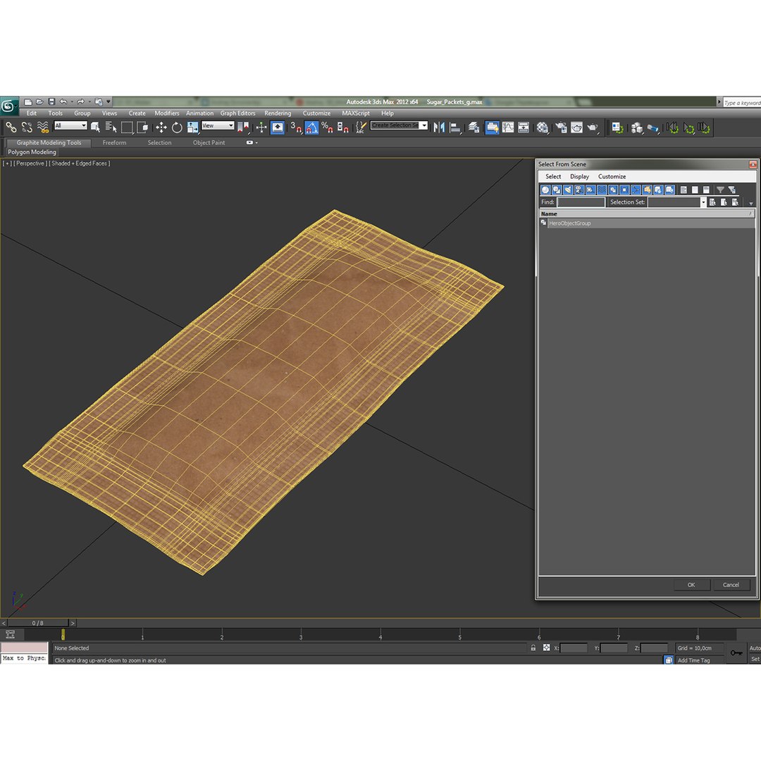 3d Model Sugar Packet