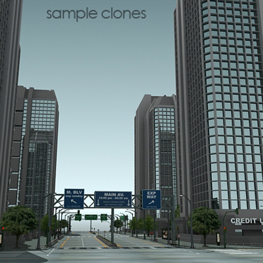 3d Model Definition City Block