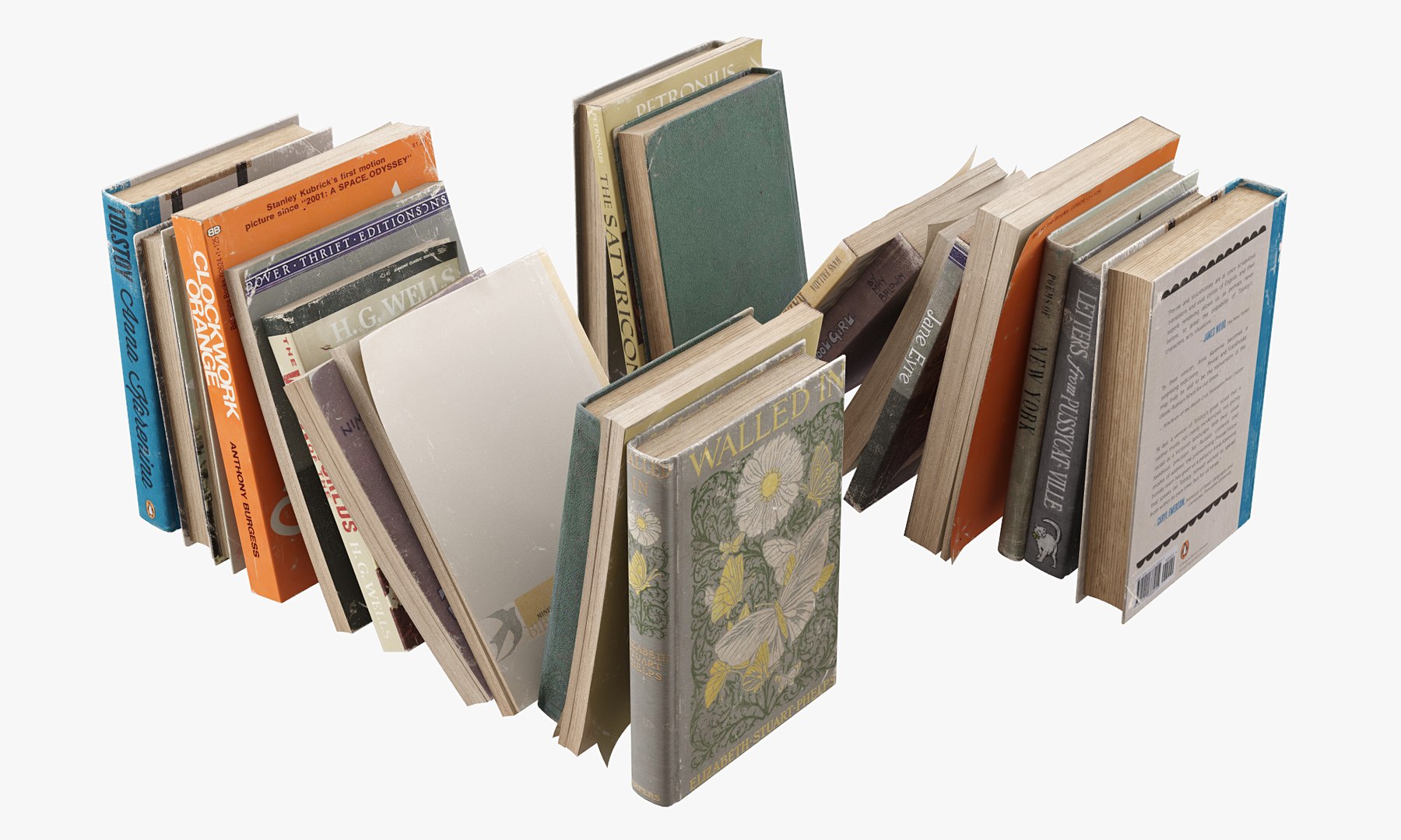 3D Vintage Books Model - TurboSquid 1219551
